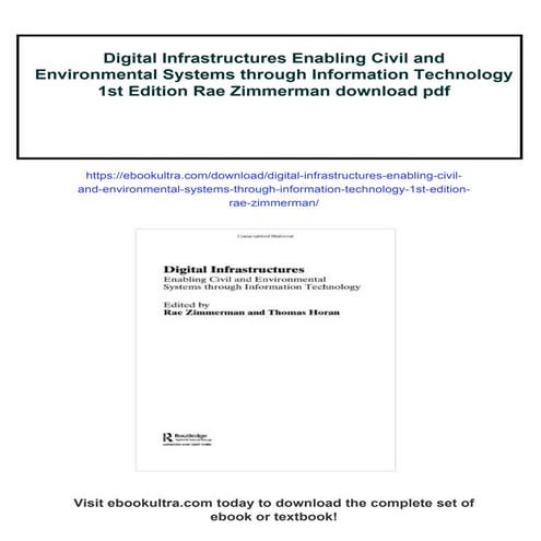 Digital Infrastructures Enabling Civil and Environmental Systems through Information Technology ...