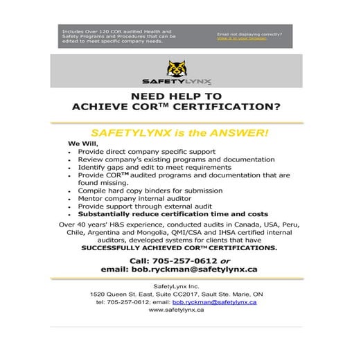 COR Certification Help | PDF