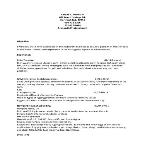 Brett Hand Resume | PDF