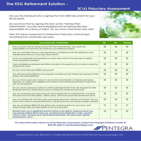 3(16) Fiduciary Assesment | PDF