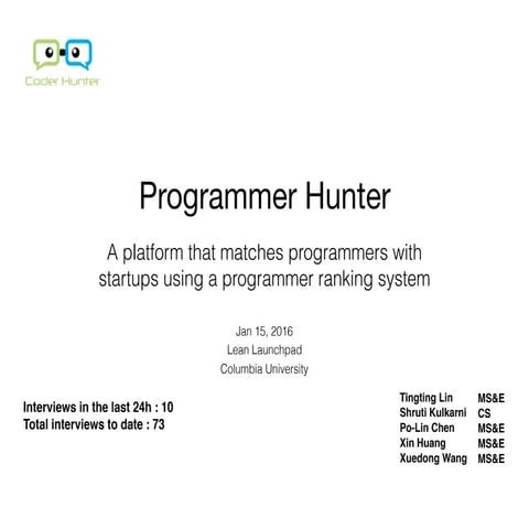 Programmer Hunter Columbia | PPT