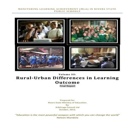 Rural Urban Differences in Learning Outcome | PDF
