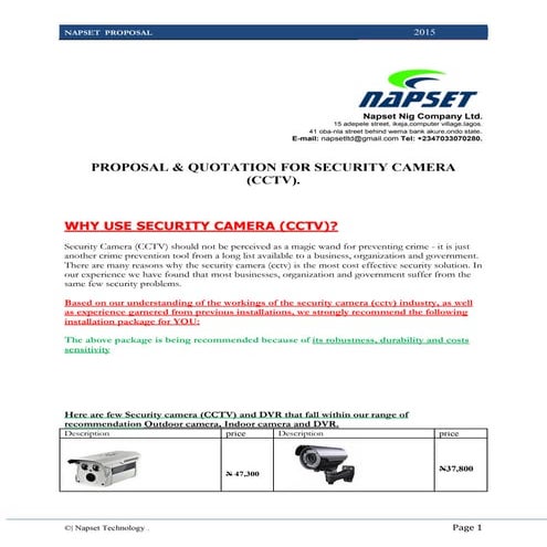 napset quotation | PDF