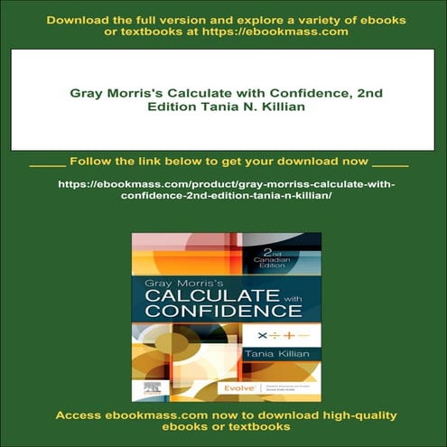 Gray Morris's Calculate with Confidence, 2nd Edition Tania N. Killian | PDF