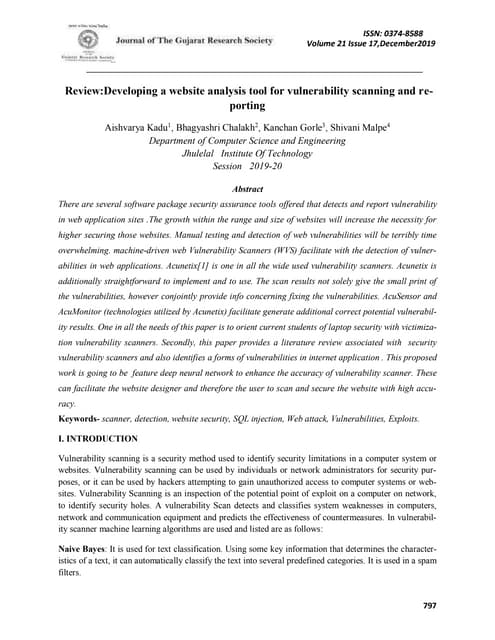 Building a Simple Python Tool for Website Vulnerability Scanning | PPTX