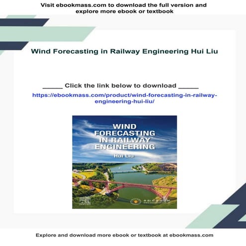 Wind Forecasting in Railway Engineering Hui Liu | PDF