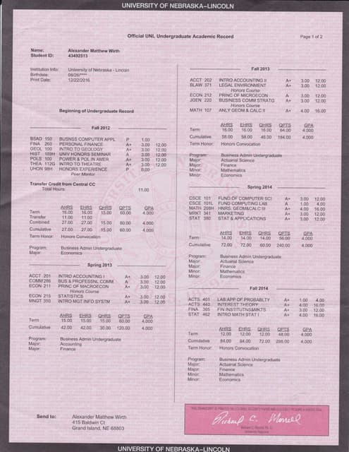MU transcript new | PDF