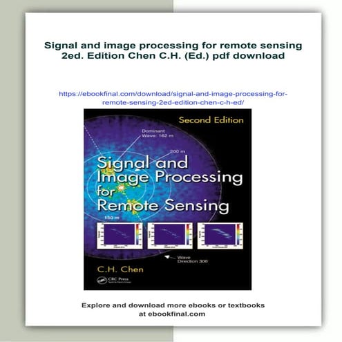 Signal and image processing for remote sensing 2ed. Edition Chen C.H ...