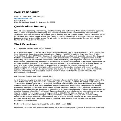 Eric Barry | DOCX | Operating Systems | Computer Software and Applications