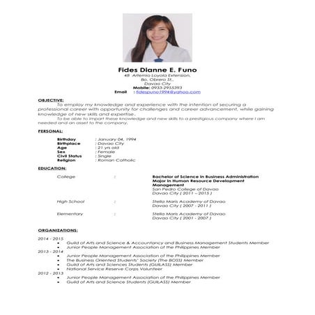 fd resume | DOC