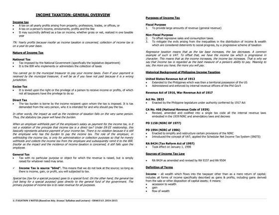 Income taxation | PPT | Personal Taxes | Personal Finance