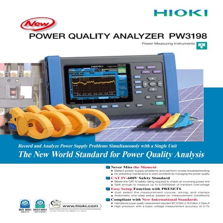 Analizador de Calidad de Energía, Analizador de Redes Hioki PW3198 | PDF | Home Utilities ...