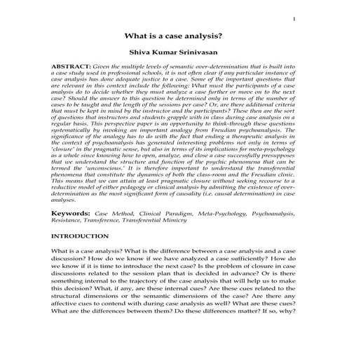 On Case Analysis | PDF