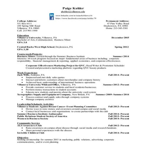 QVC Resume | DOCX