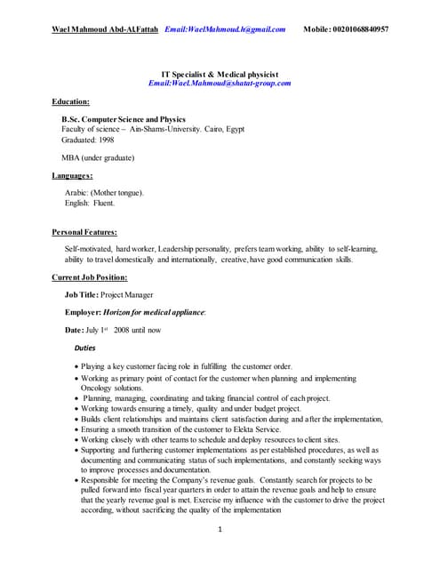 Robert Baker CV | PDF