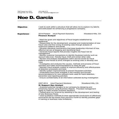 Michael Vidovich Resume | DOCX