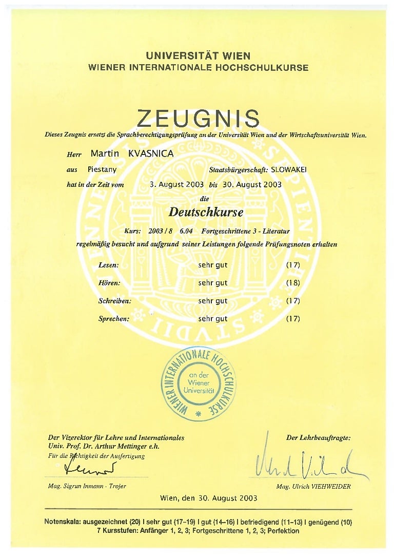 Zeugniss