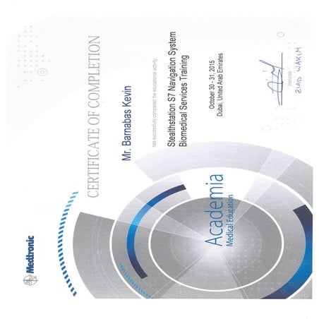 Kevin-S7 Certificate | PDF