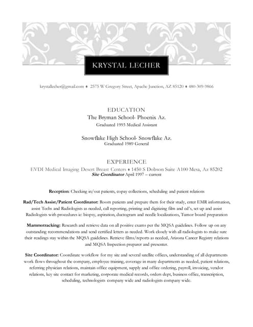 Connie Vernon Resume | DOC | Medical Health