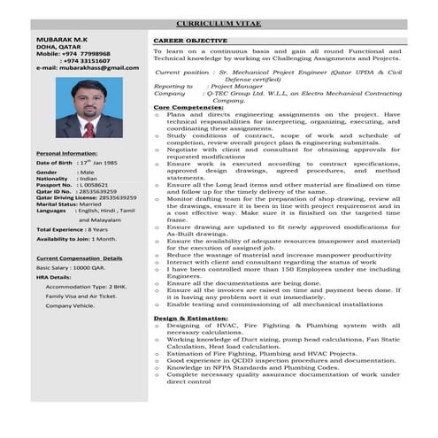 CV Mubarak 02-17 | PDF