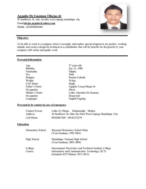 My Resume | DOC | Technology & Computing