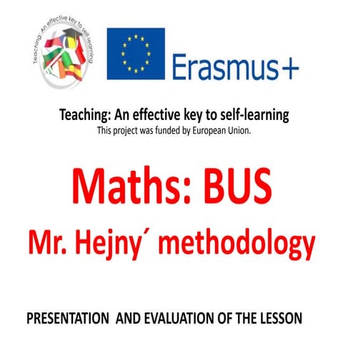 31 BUS - Preparation and evaluation of the math lesson | PPTX