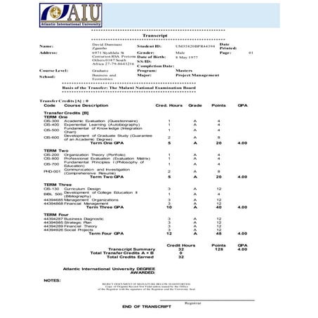 Transcript- David | PDF | Free Download