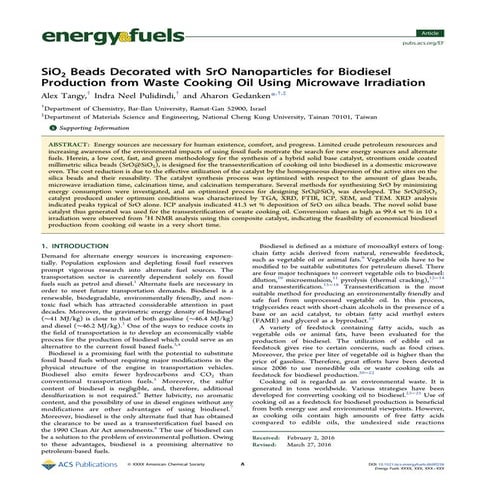 SiO2 beads decorated with SrO nanoparticles for biodiesel production ...