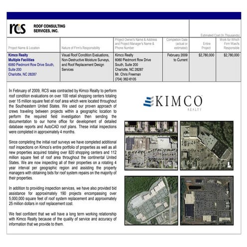 RCS Project Profiles | PPT