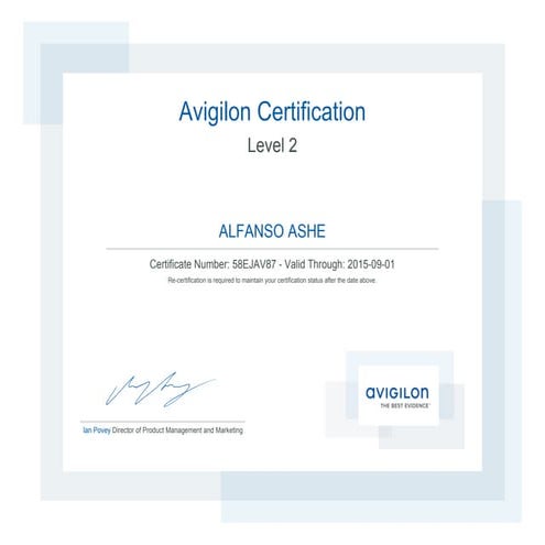 Avigilon_Certification (2) | PPT