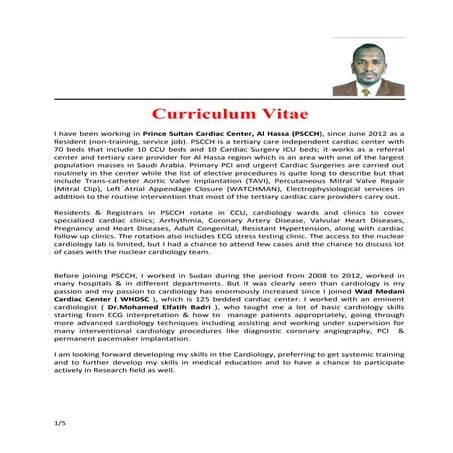 Dr.Mohamed Ali CV | PDF