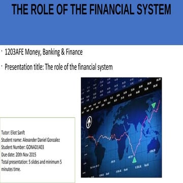 The role of the financial system | ODP