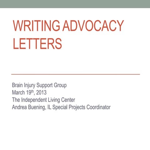 Writing Advocacy Letters | PPTX