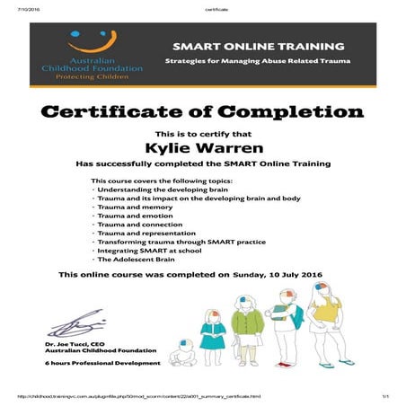 certificate for SMART | PDF