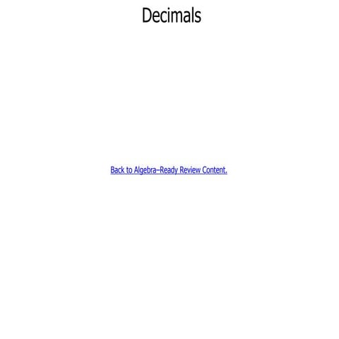 31 decimals, addition and subtraction of decimals | PPT