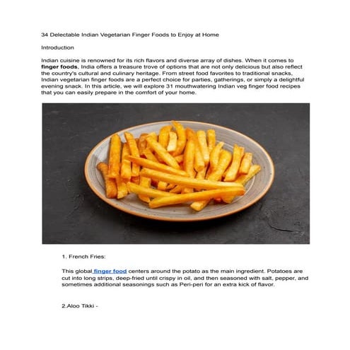 Finger Food | PDF | Cooking | Food & Drink