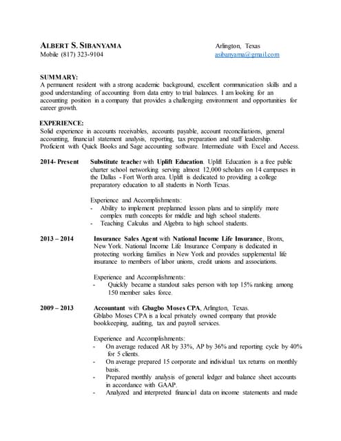 RESUME 2 | DOCX | Business | Business and Finance