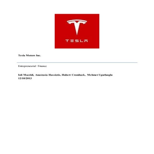 Tesla Motors | PDF