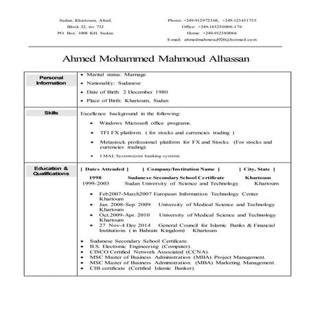 Ahmed Mahmoud CV | DOCX