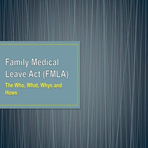 Family Medical Leave Act (FMLA) | PPTX
