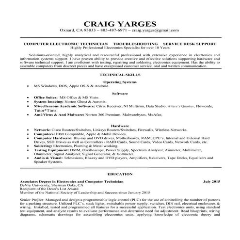 Resume - Greg Karolchik | DOCX