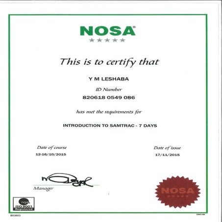 Introduction to SAMTRAC | PDF