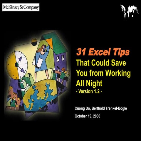 Excel tips for working in workplace and for data reporting.ppt