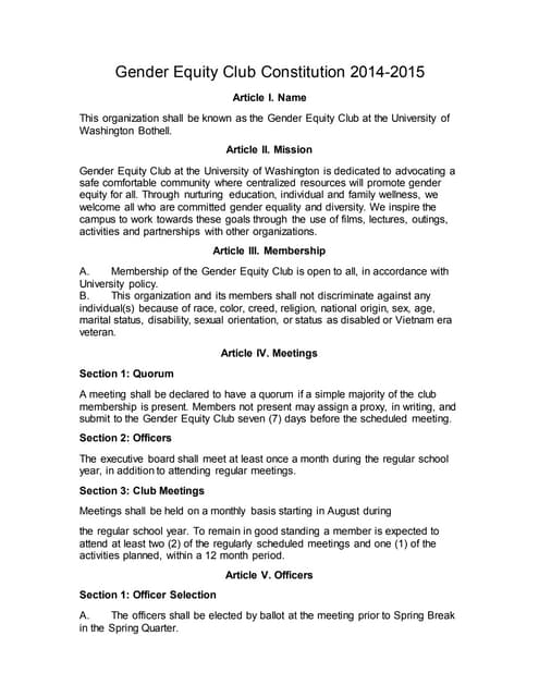 Improv Club Constitution | PDF