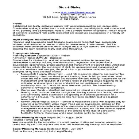 Stuart Binks CV | DOCX