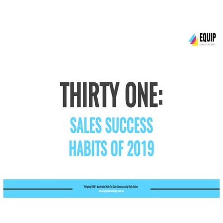 Seven sales habits for highly effective sales people | PPTX