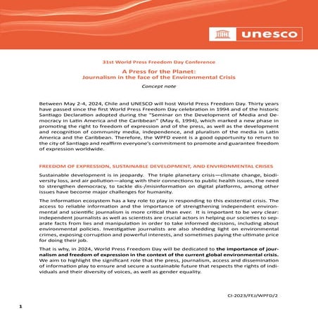 31st World Press Freedom Day Conference. | PDF