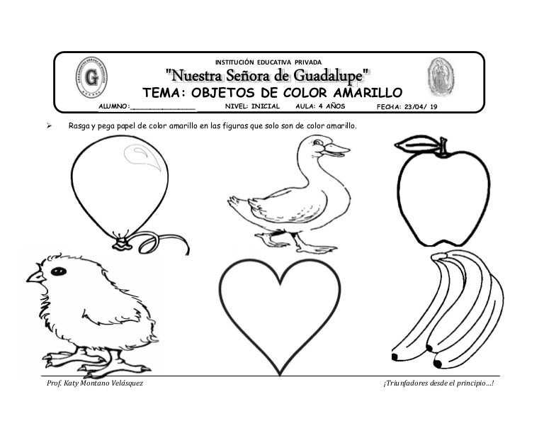 31 tema objetos de color amarillo