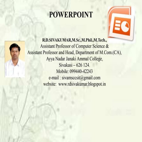 Introduction to powerpoint | PPTX