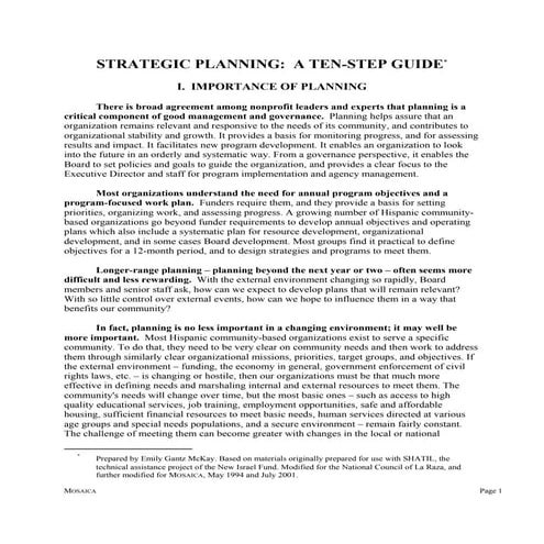 32. Strategic Planning A Ten Step Guide | PDF